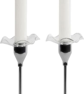 Sagaform Viva Candle Cuff, 2-pcs-Kerzenhalter & Kerzenst&auml;nder aus mundgeblasen Glas, in der Farbe klar, Gr&ouml;&szlig;e: 7,5x1,5x7,5 cm, 5018443