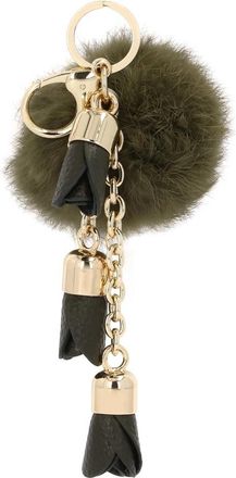 Kazar Olivenanh&auml;nger mit Bommel und Lederblumen - - Accessories - Damen - Gr&uuml;n - ONE SIZE