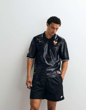 NIKE SPORTWEAR France World Cup 26 maillot imprim&eacute; r&eacute;tro &eacute;pais noir