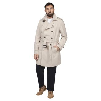 Fay Homme, Manteaux, Beige, Taille: S Trench Regular Fit C002 Avorio