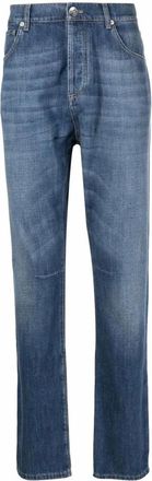 Brunello Cucinelli Jean en Coton Coupe Ample - Homme - Jeans - Bleu - Taille: XL