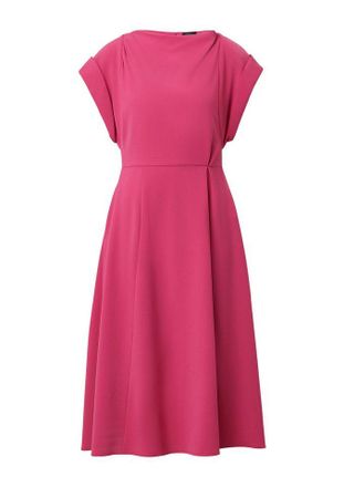 s.Oliver Midikleid Kleid Midikleid mit Turn-up-&Auml;rmeln