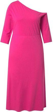 Ulla Popken Maxikleid Maxikleid links schulterfrei A-Linie 3/4-Arm