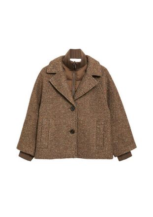 s.Oliver Winterjacke Outdoor-Jacke s.Oliver x Heidi Klum: Cabanjacke aus Boucl&eacute;