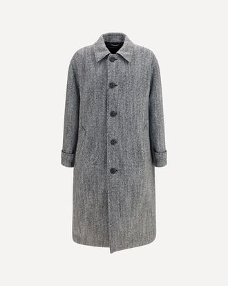 Dolce & Gabbana Chevron wool-blend single-breasted Coat Male 50