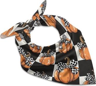 Generic Écharpe carrée en soie légère et feuille dérable dautomne pour cheveux respirant Cadeau pour homme et femme, multicolore, 46x46cm