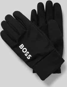HUGO BOSS Handschuhe mit Label-Schriftzug Modell RUNNING