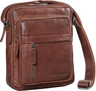 STILORD Ivano Petit Sac Bandouli&egrave;re Homme En Cuir Messenger Bag Compact Pour Hommes Sacs En Cuir V&eacute;ritable Crossbody Pour Tablette 10,9 Pouces Couleur:maraska