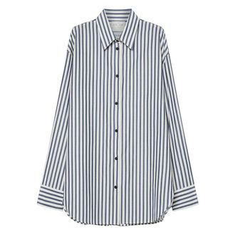 Forte_Forte Stilvolles Gestreiftes Maskulines Hemd Blau - - Blouses & Shirts - Damen - Blau - XS