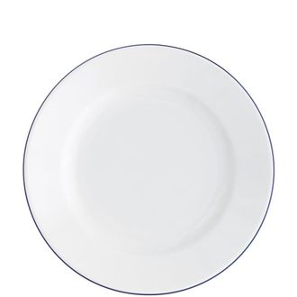 Kahla Pronto Line Fr&uuml;hst&uuml;cksteller 20,5 cm Line royal blue | Beilagenteller mit dunkelblauer Linie aus Porzellan