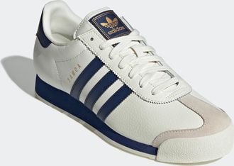 adidas Sneaker ADIDAS ORIGINALS SAMOA, Herren, Gr. 38,5, wei&szlig; (sanftes wei&szlig;, dunkelblau, gold metallic), Leder, Synthetik, Schuhe Sneaker, Topseller