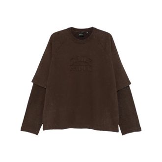 Daily Paper Clothing Raglan Stacked Layered Longsleeve - - Sweatshirts & Hoodies - Herren - Braun - M