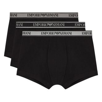 Emporio Armani Homme, Sous-v&ecirc;tements, Noir, Taille: S Lot de trois boxers briefs en jersey stretch