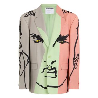 Moschino Veste &agrave; un bouton avec imprim&eacute; - Homme - Vestes - Multicolore - Taille: 3XL
