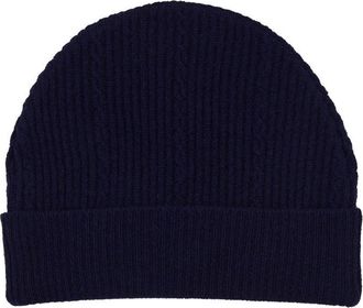 Etro WAQA0016_AV393B0310 Logo-Knit Wool Blend Beanie - Blue