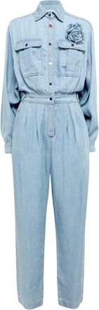 Blugirl Femme, Combinaisons et Ensembles, Bleu, Taille: 34 FR Lyocell Denim Jumpsuit