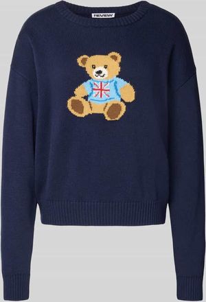 Review Strickpullover mit Motiv und Rundhalsausschnitt