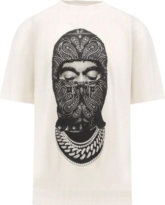Ih Nom Uh Nit IH NOM UH Nit, Homme, Tops, Blanc, Taille: M Paisley Mask T-Shirt