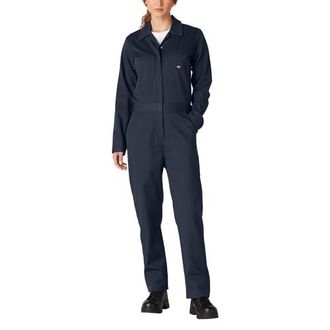 Dickies Combinaison à manches longues en sergé de coton pour femme, bleu marine foncé, Large