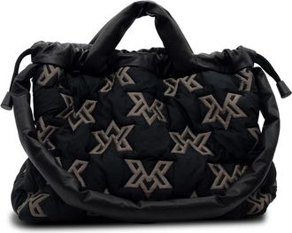 Vic Matié Femme, Sacs, Noir, Taille: ONE Size Sac hobo en nylon noir et taupe Penelope VmBlack