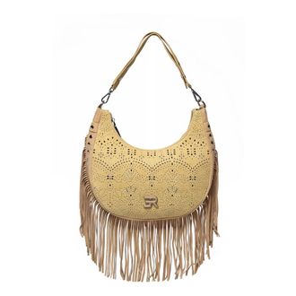 Ermanno Scervino Hobo Terra Canvas Sangallo - - Bags - Damen - Beige - ONE SIZE