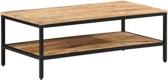 vidaXL Couchtisch 100x50x35 cm Raues Massivholz Mango vidaXL