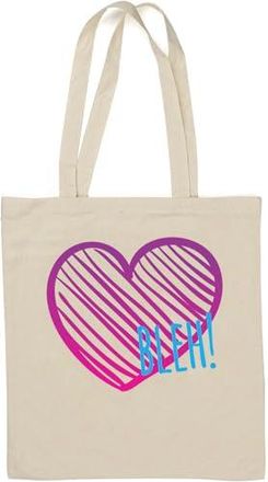 Generic Sac fourre-tout en coton naturel avec slogan Rose Violet