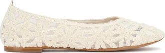 Kazar Femme, Chaussures, Blanc, Taille: 41 EU Ballerines de Mariage &agrave; Motifs Floraux
