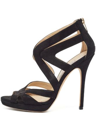 Jimmy Choo London sandales en daim 125 mm - Noir