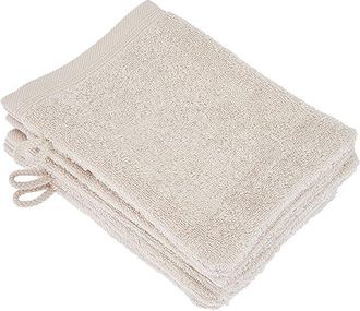 De Witte Lietaer Contessa Luxe Waschlappen, Baumwolle, Beige, 16 x 22 cm, 6 Stück