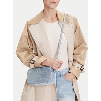 Calvin Klein Handtasche Calvin Klein Denim Ew Double Zip Camera Bag LV04F3226G Himmelblau