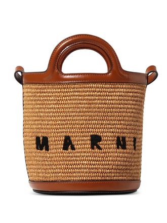 Marni Kleine Tropicalia Beuteltasche - Braun