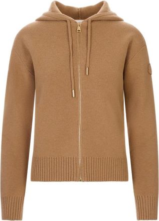 Moncler Femme, Sweatshirts et sweats &agrave; capuche, Brun, Taille: 40 FR Cardigan Zipp&eacute;