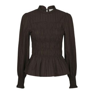 Neo Noir Possa Big Check Bluse - - Blouses & Shirts - Damen - Braun - XS