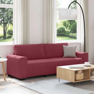 vidaXL 3-Sitzer-Sofa Weinrot 180 cm Stoff vidaXL