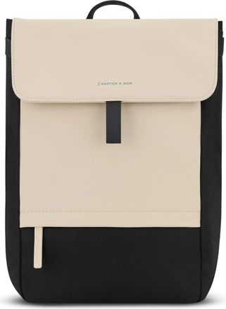 Kapten & Son Rucksack Fyn Cream Black 13 L | Rucksack Damen & Herren Beige Schwarz | Tagesrucksack mit 14 Laptopfach | Backpack ideal f&uuml;r Uni, City, Arbeit, Reisen