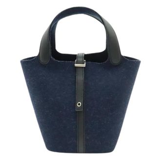 Herm&egrave;s Pre-owned Picotin Lock PM Filz Swift Handtasche - - Pre-owned - Damen - Blau - ONE SIZE