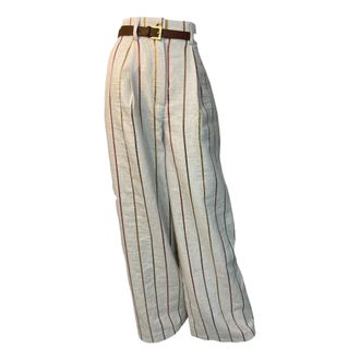Vicolo Femme, Pantalons, Beige, Taille: 38 FR Wide Pantalons