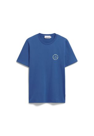 Armedangels Herren Regular T-Shirt aus Bio-Baumwolle JAAMES Smiley Regular Fit Dark Morning