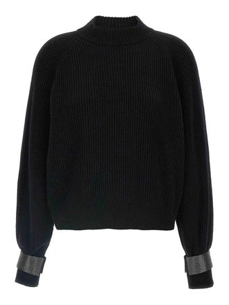 Brunello Cucinelli Pull Col Rond - Noir