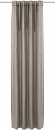Gardinia Sehlbach Fertiggardine mit verdeckten Schlaufen, Dimout Uni, Taupe, 135 x 245 cm