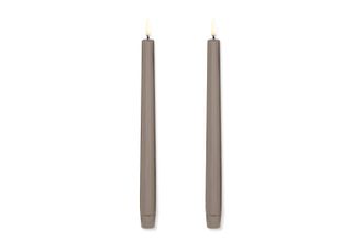 Uyuni Candles Lighting LED Stabkerzen Taper 2er Set 2 x 25cm - Sand - Flammenlos