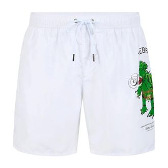 Iceberg Homme, Maillots de bain, Blanc, Taille: XL Boxer de bain avec imprim&eacute; graphique