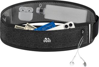 Generic G&uuml;rteltasche f&uuml;r Damen und Herren, Laufg&uuml;rtel, G&uuml;rteltasche, Handyhalterung, G&uuml;rteltasche f&uuml;r Workout, Joggen, Geldausr&uuml;stung, Zubeh&ouml;r, Mattschwarz - 