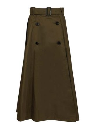 Burberry Jupe Midi - Vert