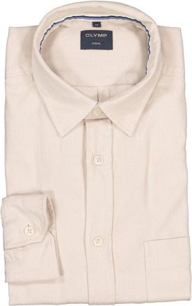Olymp Herren Hemd beige Baumwolle