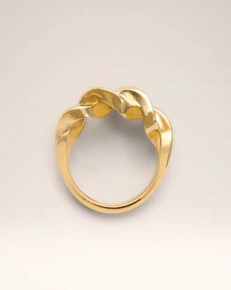 Ami Bague Tresse Dor&eacute;e en Laiton Or - 52 - Unisex