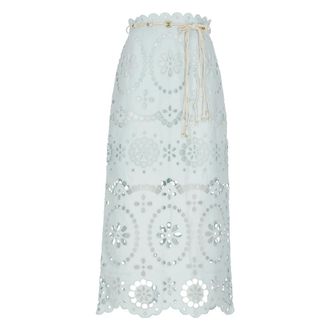 Zimmermann Femme, Jupes, Bleu, Taille: 40 FR Awaken Midi Skirt