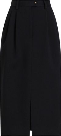 Dolce & Gabbana jupe mi-longue à design plissé - Noir
