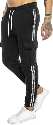 Red Bridge Jogginghose Herren Cargo Jogger Hose Freizeithose Schwarz XXL